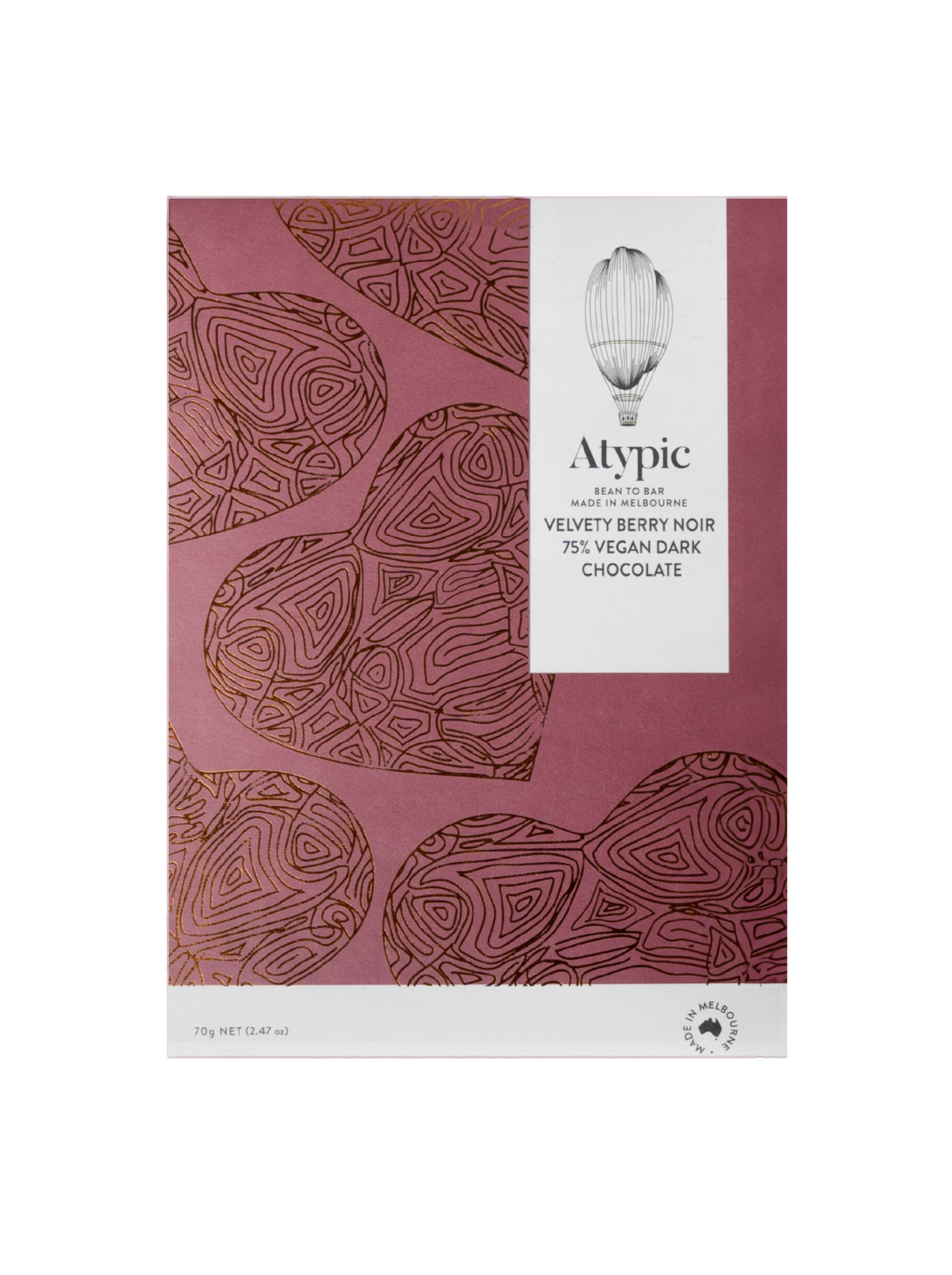75% Vegan Dark Chocolate with Mixed berries – Atypic Chocolate